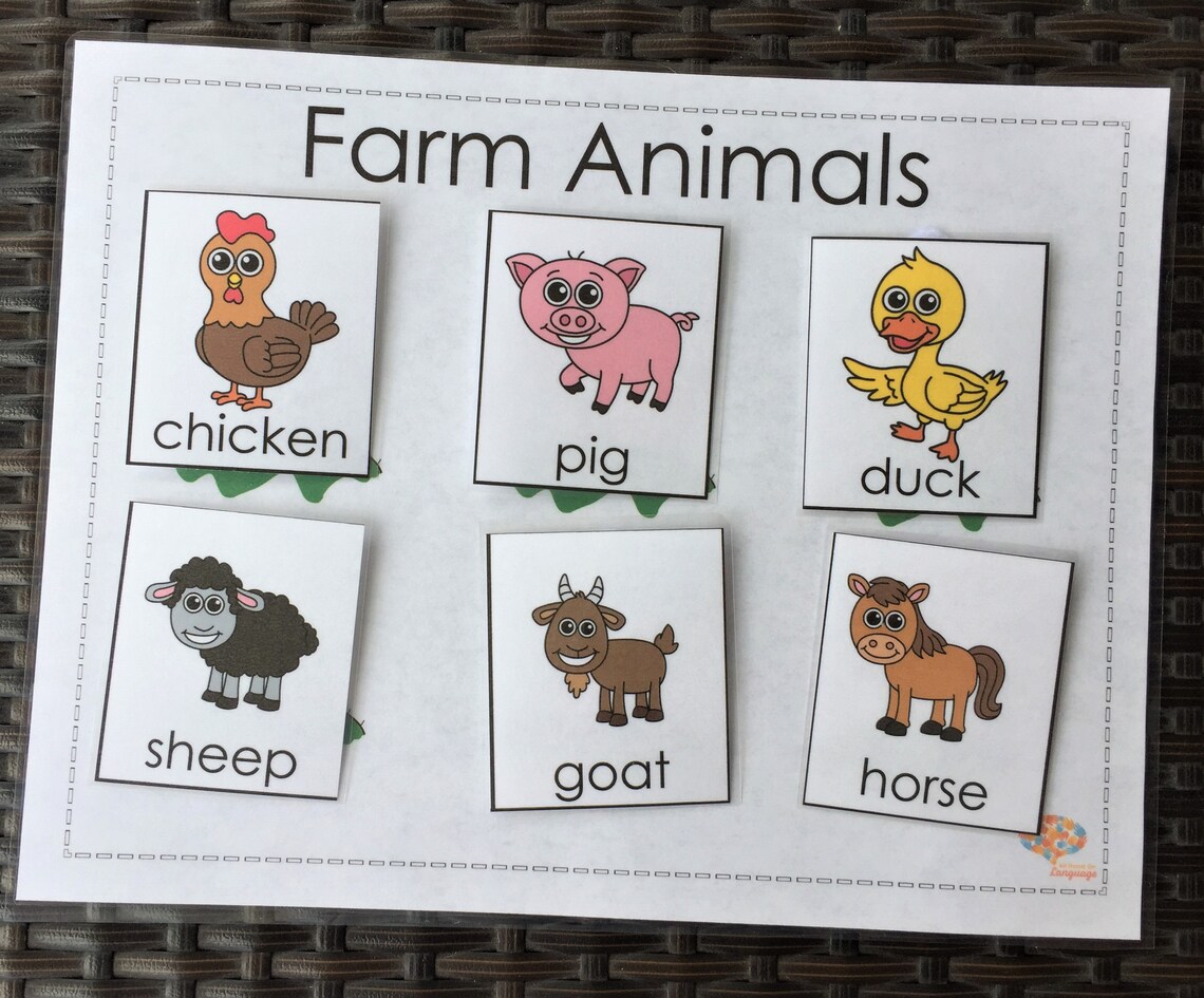 Farm Animal Matching Activity: Preschool (printable PDF) - Etsy