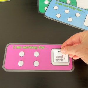 Token Reward Behavior System for Autism- Set of 6 "i Am Working For ...