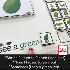 I See GREEN... Interactive Book and Sentence Formulation Activity ...