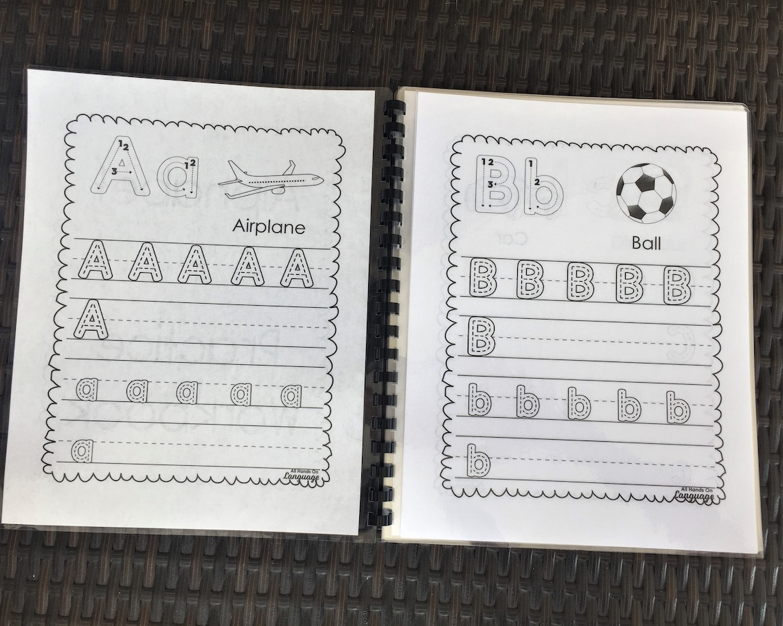 Alphabet Workbook to Practice Writing Uppercase and Lowercase - Etsy