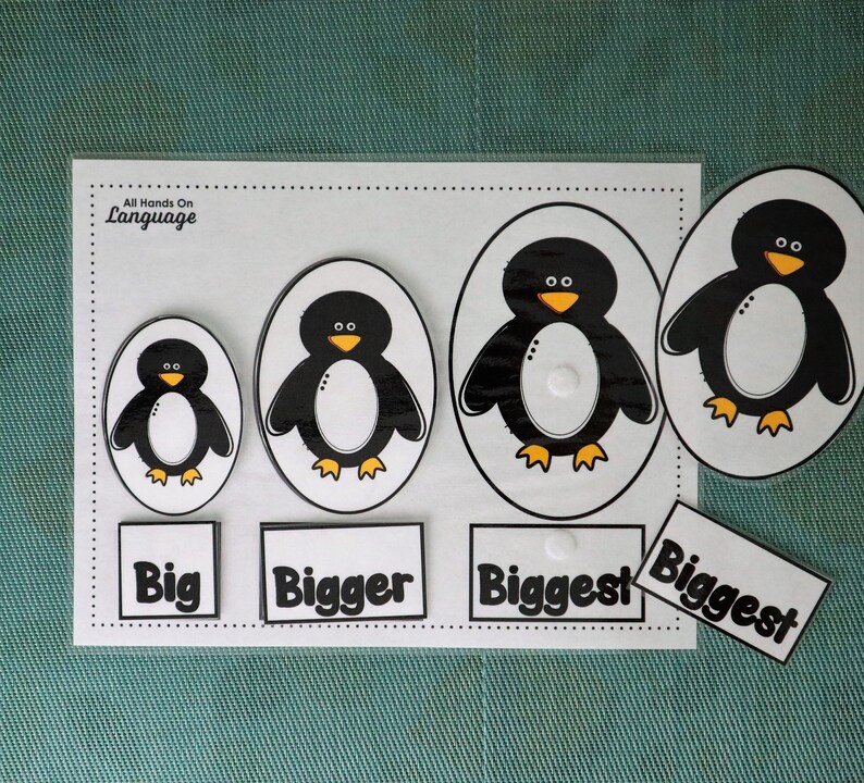 Big Bigger Biggest Penguin Matching Activity Put the - Etsy