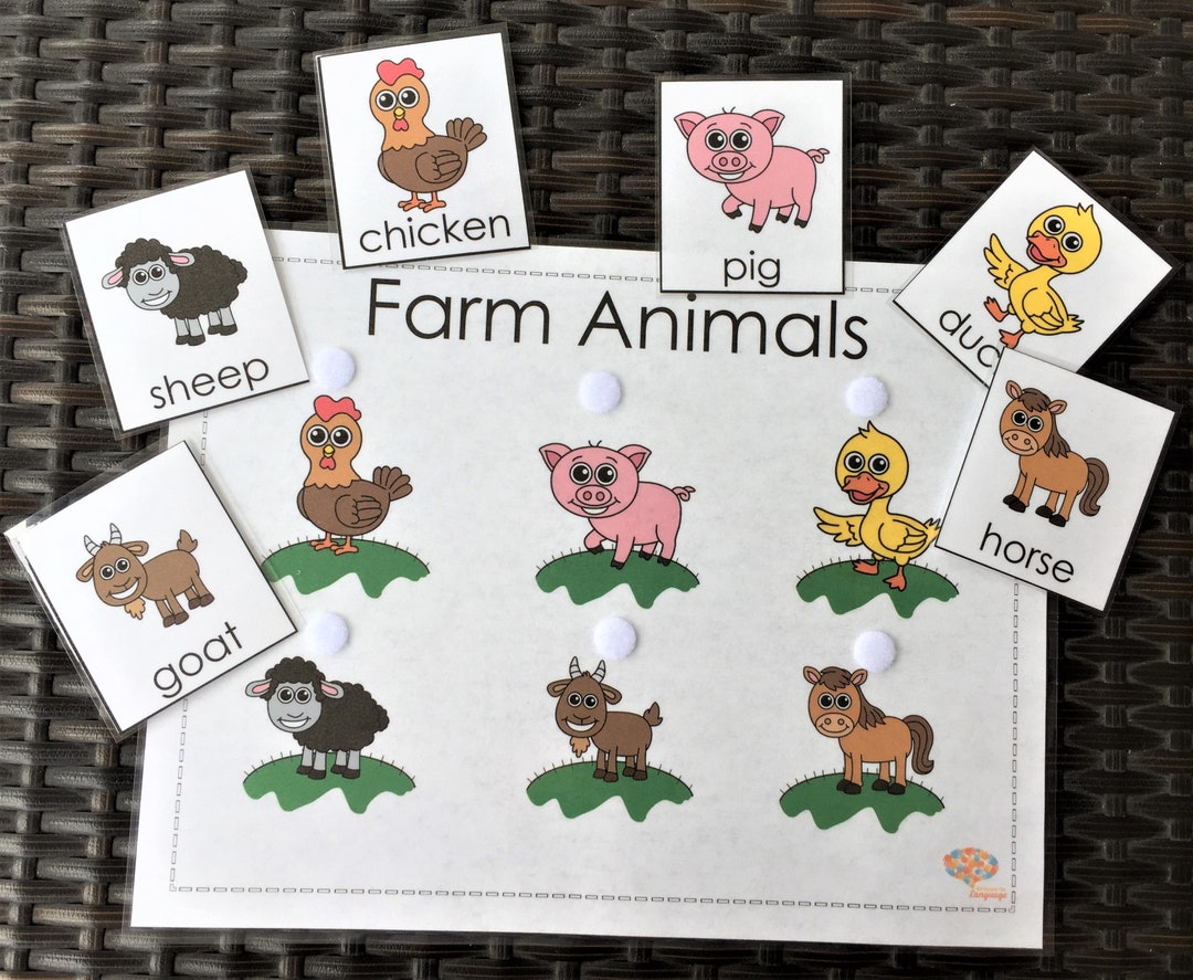 Farm Animal Matching Activity: Preschool (printable PDF) - Etsy