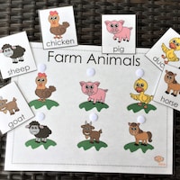 Farm Animals Busy Book, Cut and Match Games for Kids, Farm Activity ...