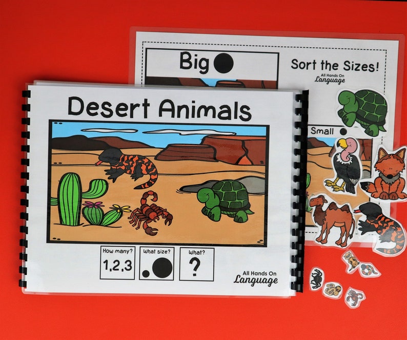 Desert Animals Interactive Book: Counting & Describing, Speech Therapy ...
