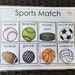 Pre-made Sports Match Activity Match 8 Labeled Sports Balls - Etsy