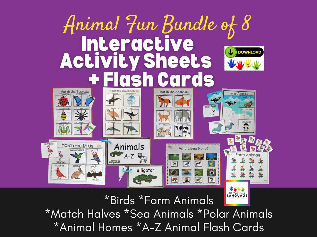 Animal Matching Activities Bundle: Preschool & Autism (printable ...