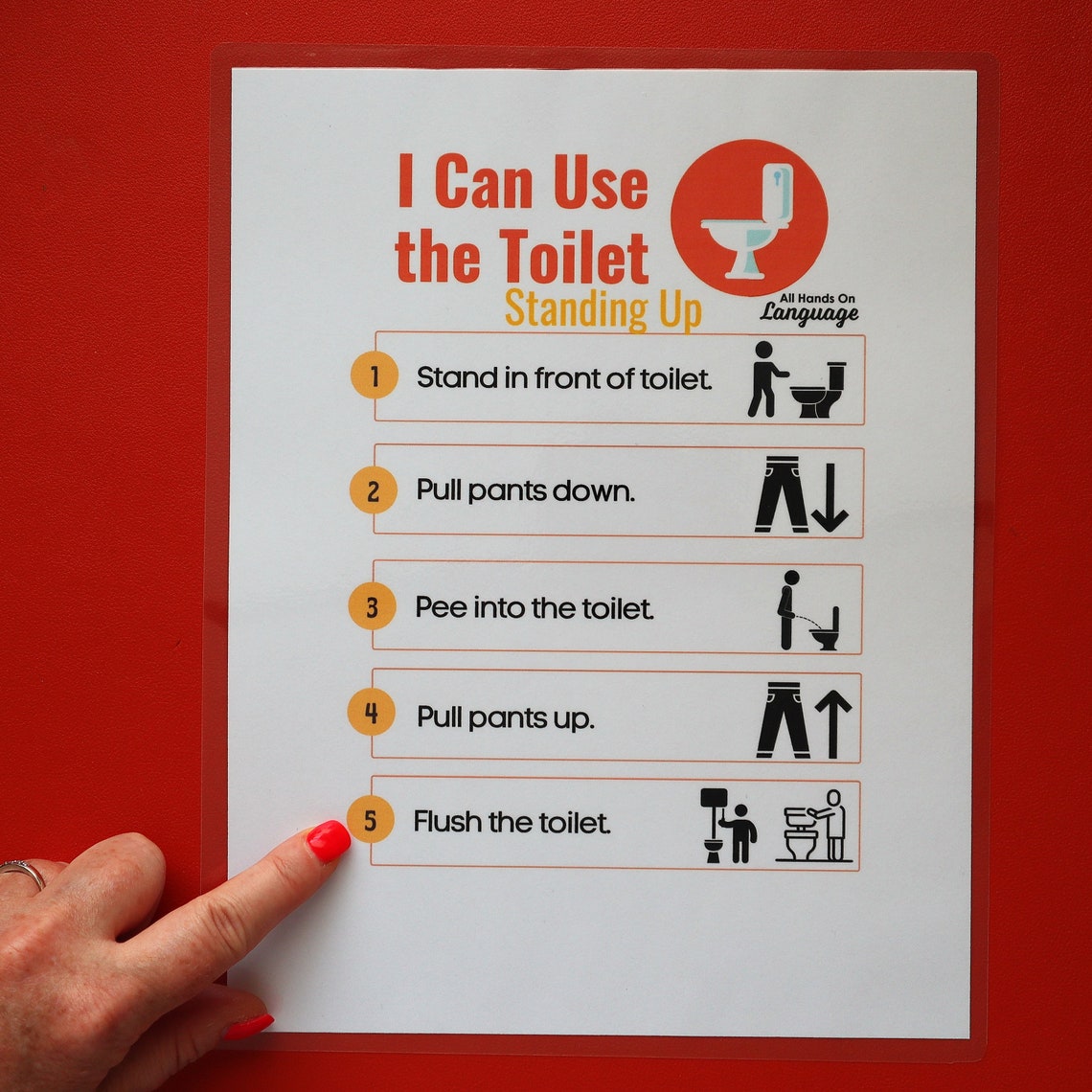 Toileting Sequence Chart I Can Use the Toilet Standing Up - Etsy