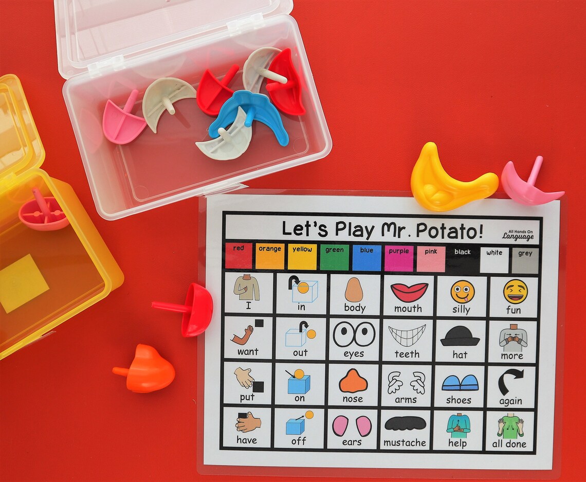 Mr. Potato Communication Board: AAC Speech & Autism Activity (PDF ...