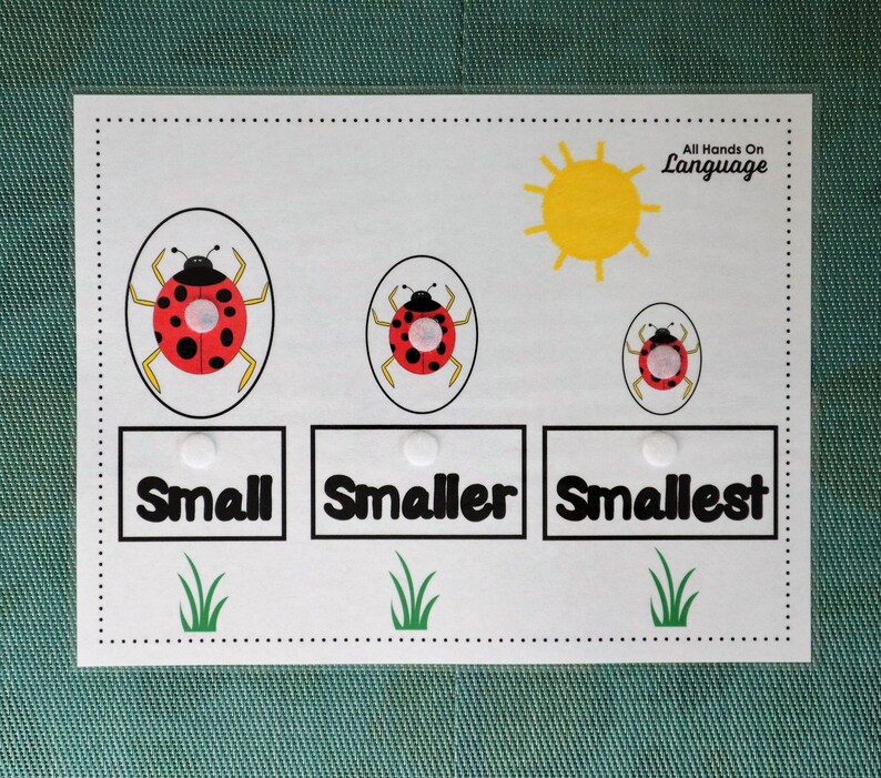 Small Smaller Smallest Ladybug Matching Activity Put the - Etsy