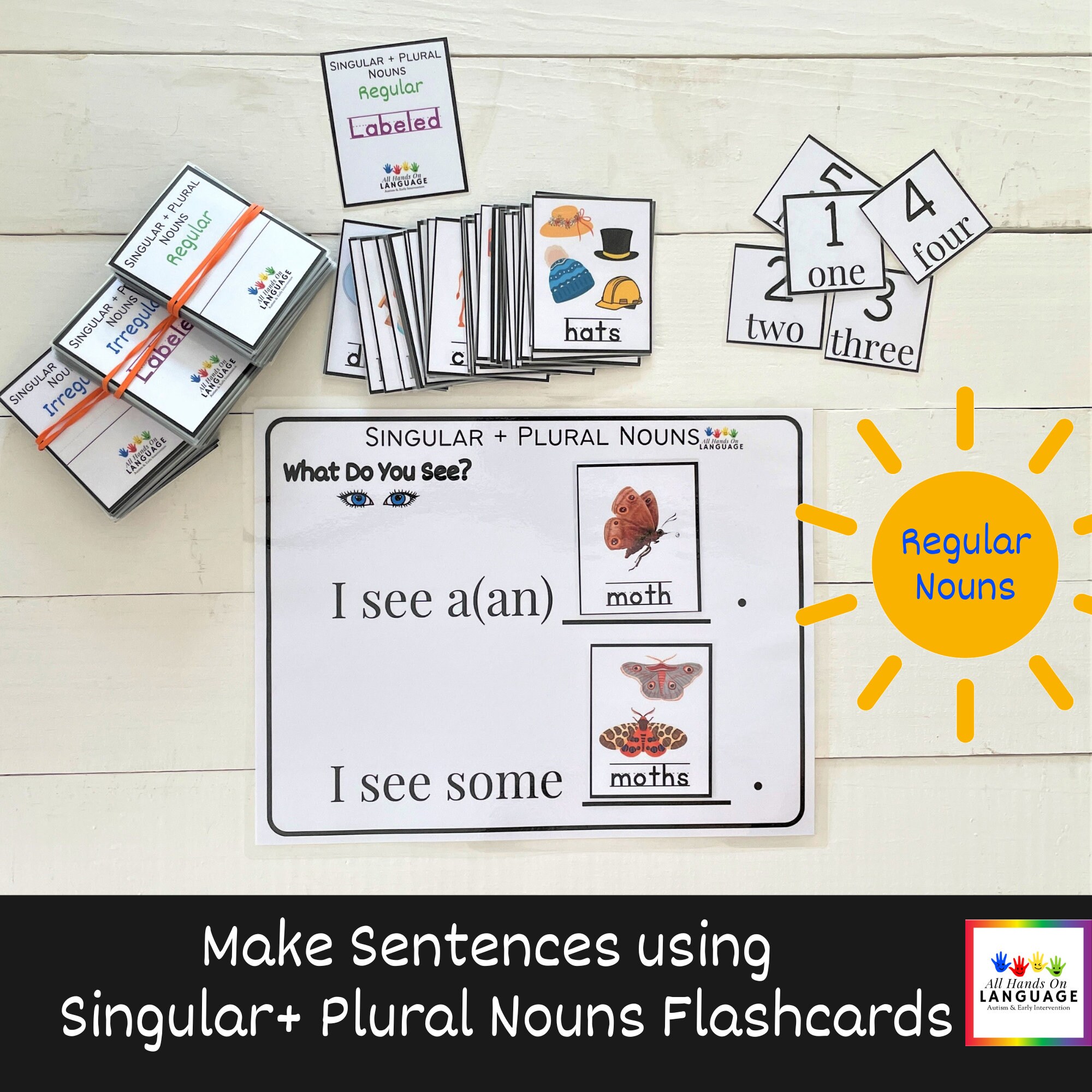 Singular and Plural Nouns Flashcards Sentences 40 Pairs of - Etsy UK