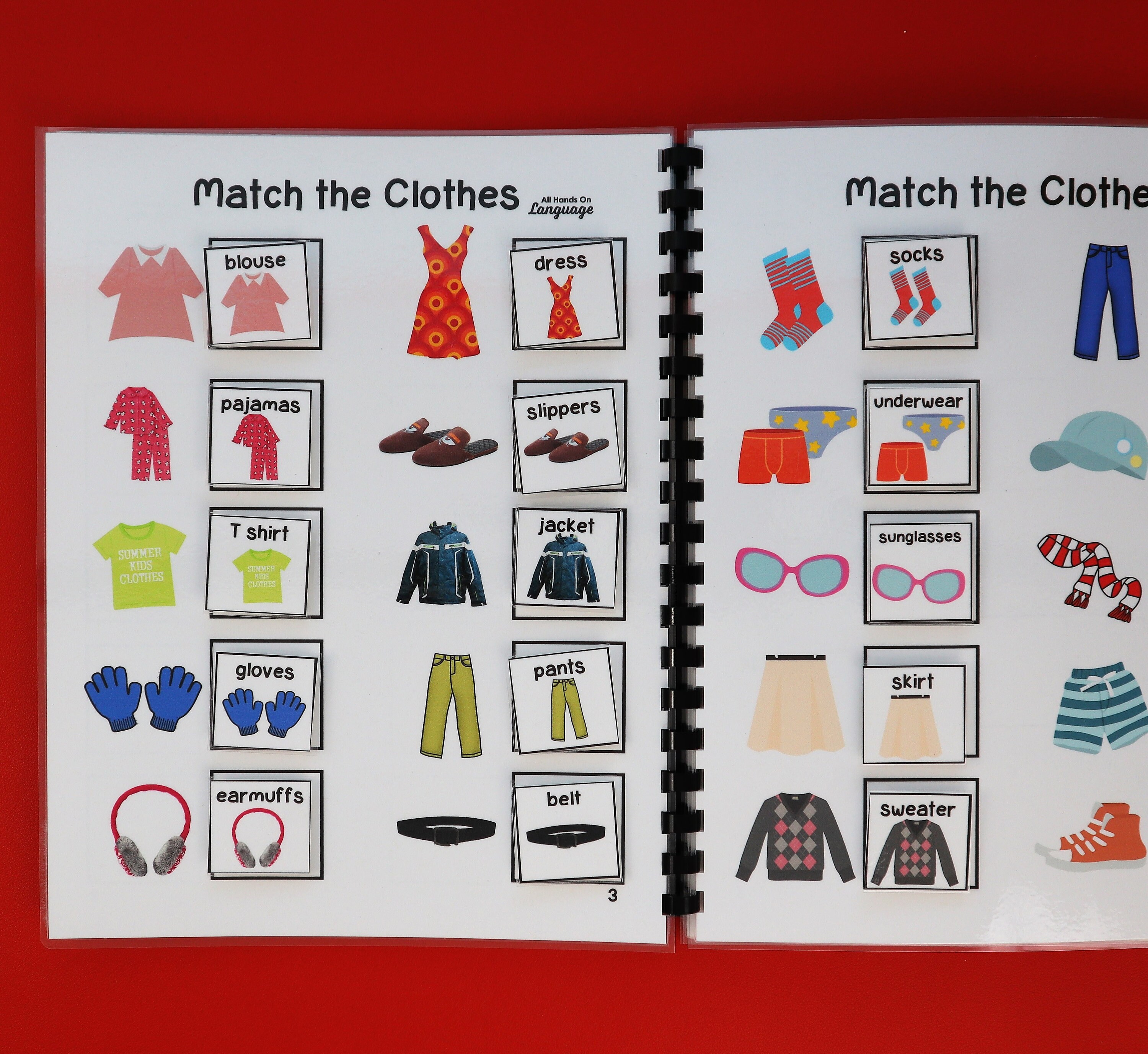 Clothes & Body Parts Interactive Book: Darker Skin Female, Autism ...