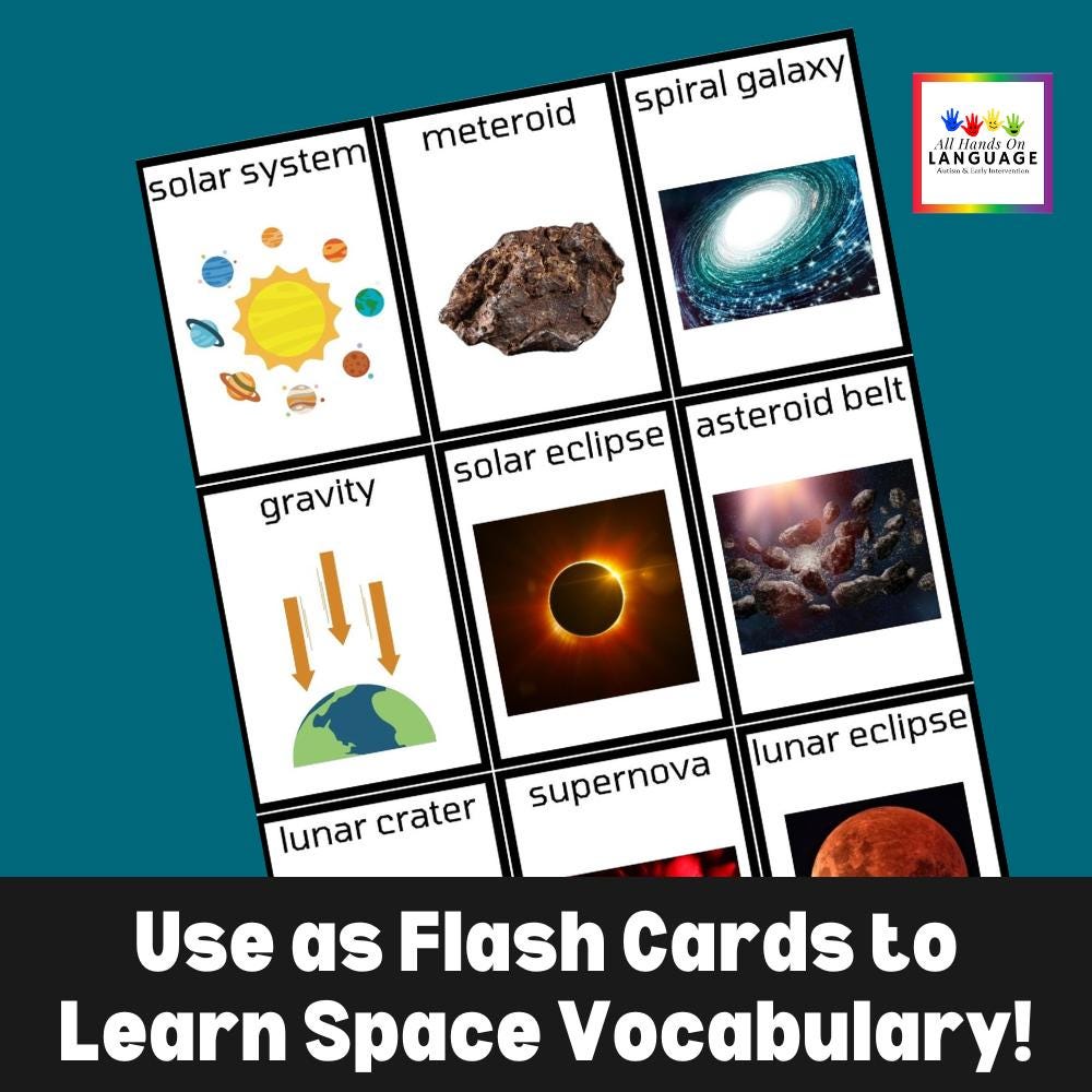 Space Bingo Game: Solar System Vocabulary (PDF Printable) - Etsy