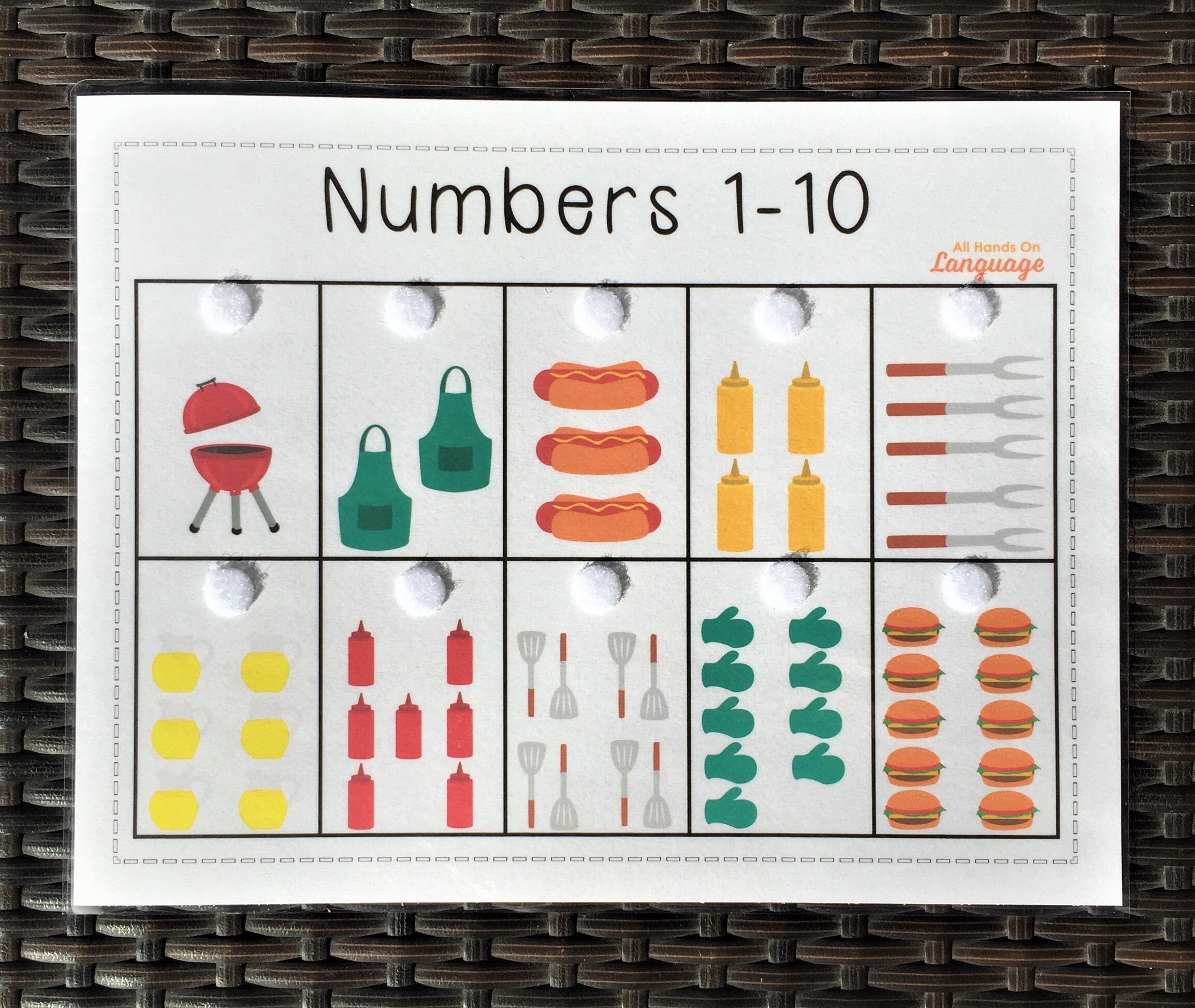 Numbers 1-10 Count and Match Activity Barbecue BBQ Theme - Etsy UK