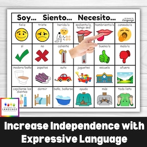Spanish Basic Needs Communication Board: Autism, ESL, Speech Therapy ...