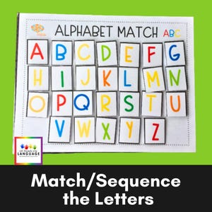 Uppercase Alphabet Matching Activity: Autism & Preschool Printable (PDF ...