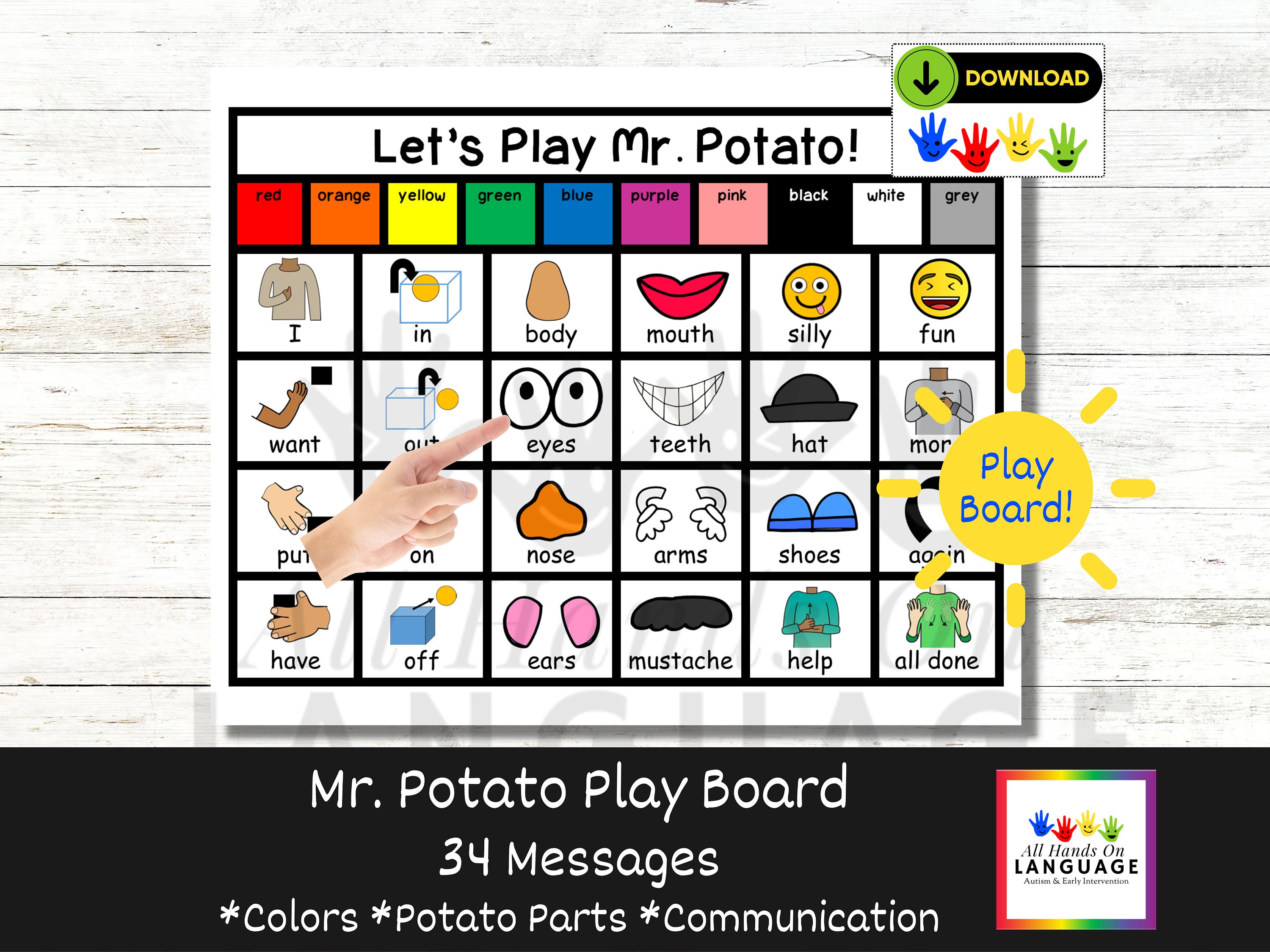 Boardmaker Hands In Mouth