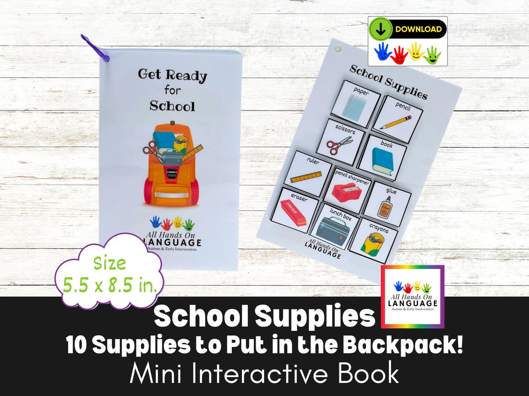 Get Ready for School Interactive Mini Book With Choice Board and 10 ...