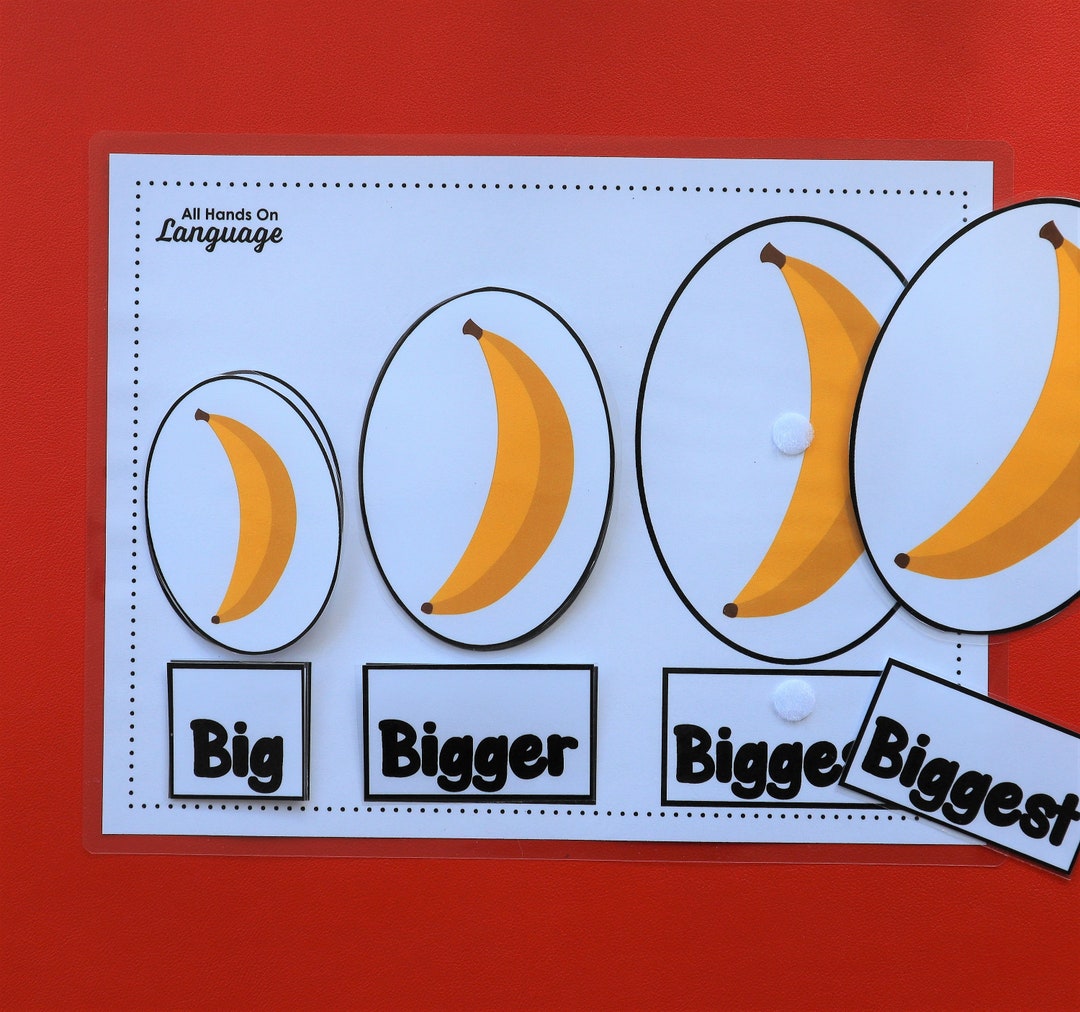 Big, Bigger, Biggest Banana Matching Activity, Put the Bananas in Size ...