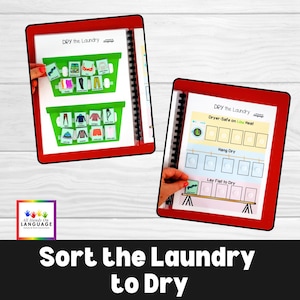 Laundry Skills INTERACTIVE Book: Sorting & Washing Guide, Autism Life ...