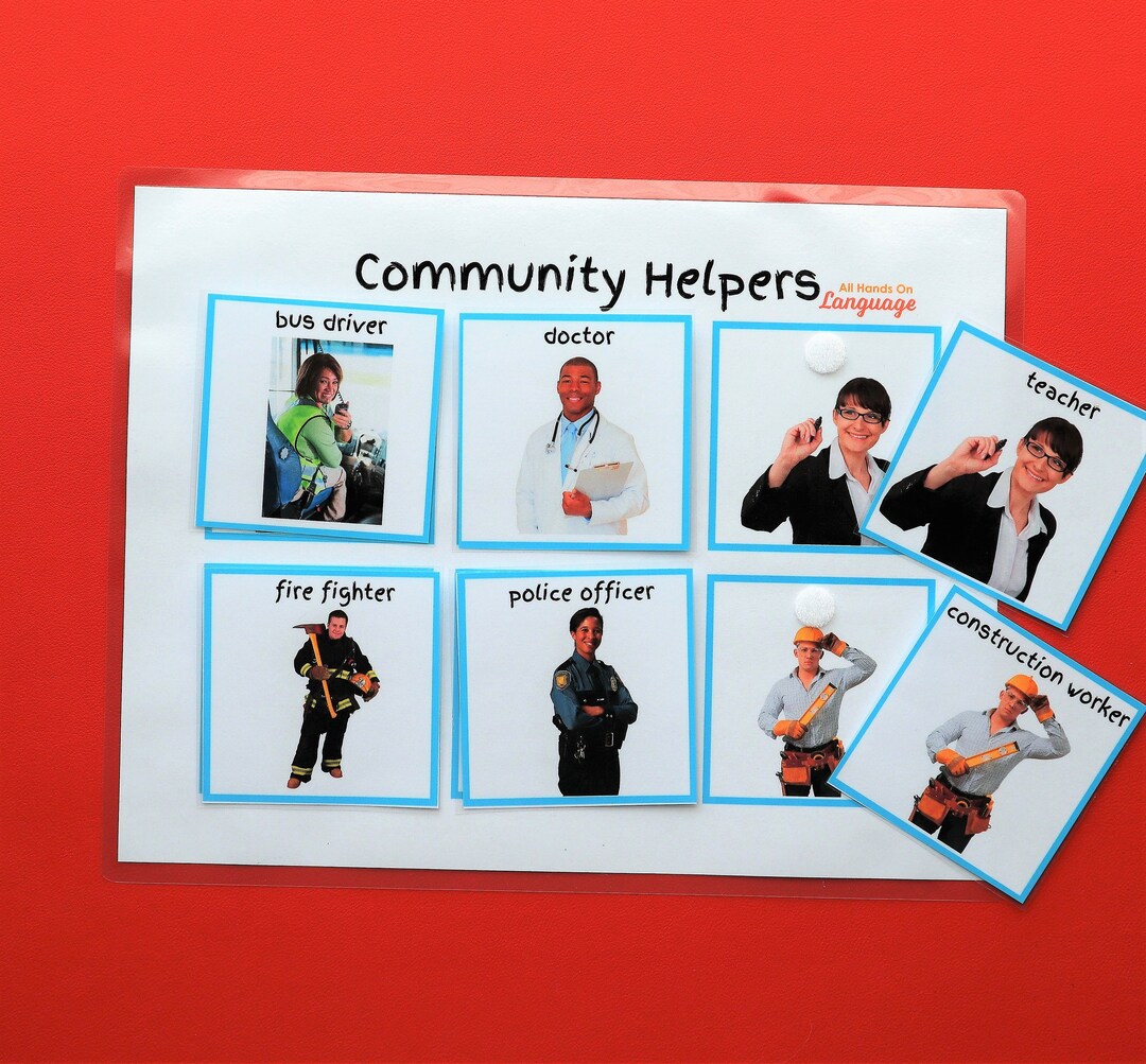 Community Helpers Match With Real Photos Activity, 8 Labeled ...