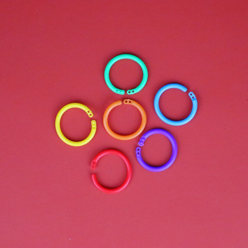 Colorful Plastic Binder Rings 1 Inch Inner Diameter Easy - Etsy