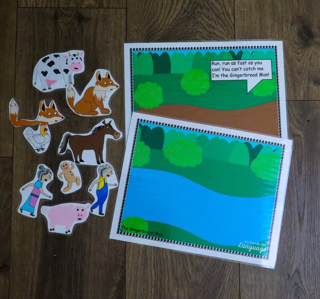 The Gingerbread Man Story Companion With Characters and Backgrounds to ...