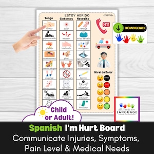 I Hurt Communication Board - Etsy