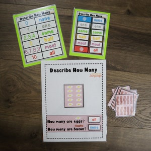 Describing Quantities Activity Set, Breakfast Theme, Speech and Autism ...