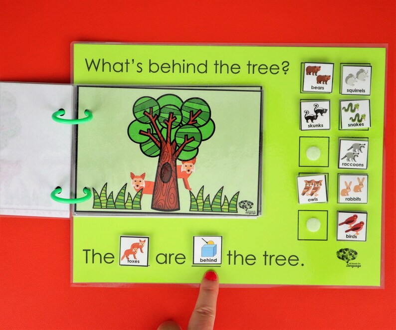 What's Behind the Tree Interactive Book for Preposition - Etsy
