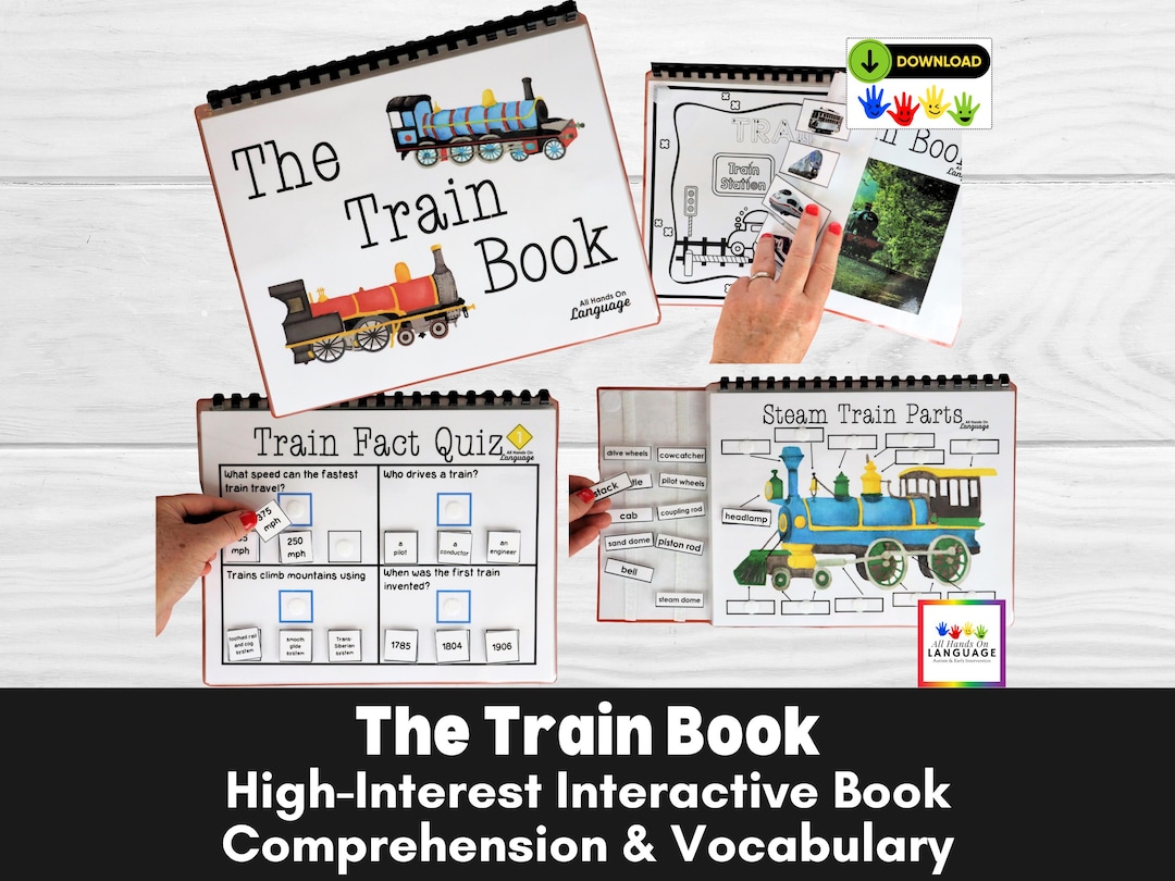 The Train Book, High-interest Interactive Book, Comprehension and ...