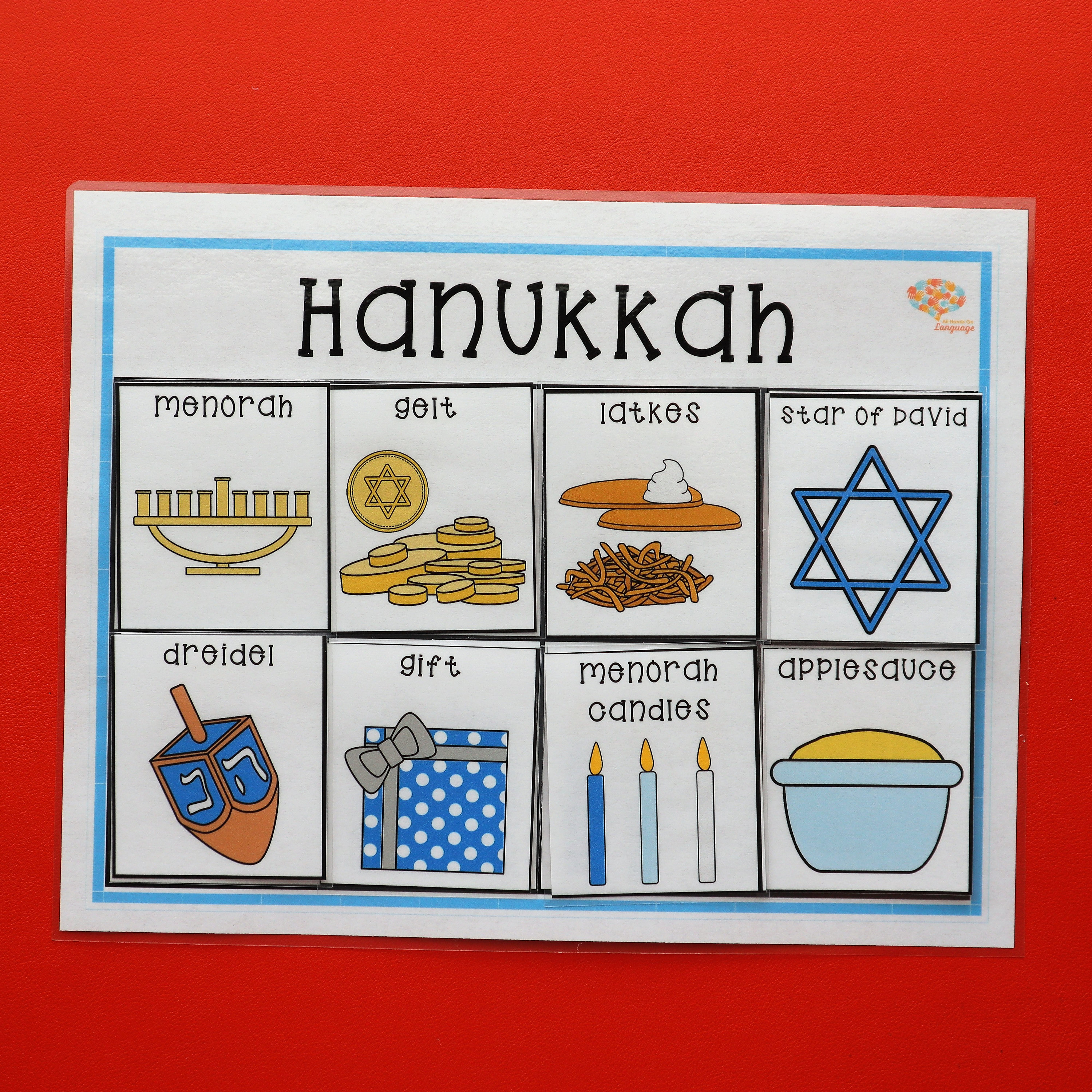 Hanukkah Matching Activity Sheet 8 Labeled Pictures Jewish - Etsy