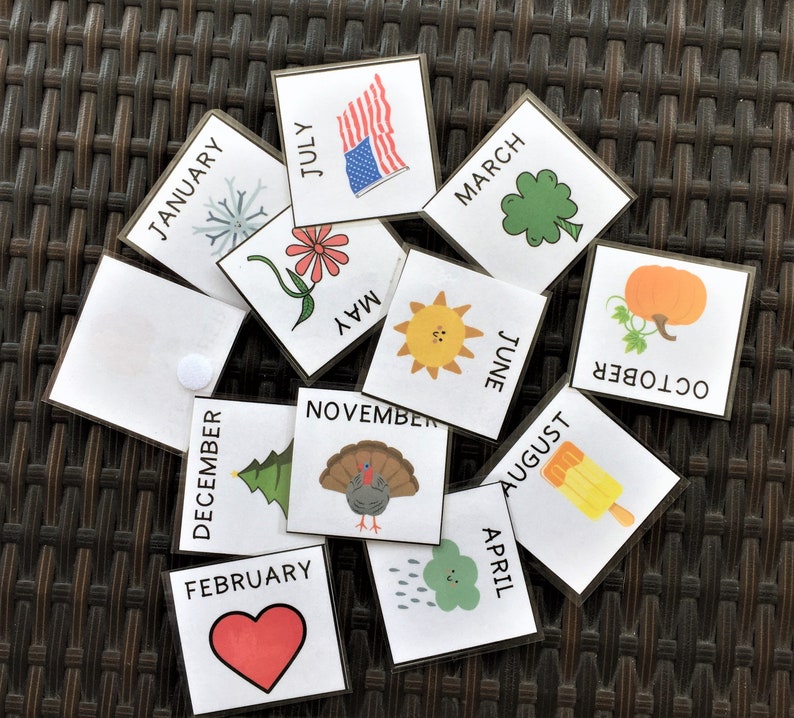 Months of the Year Matching Activity Labeled Months With - Etsy