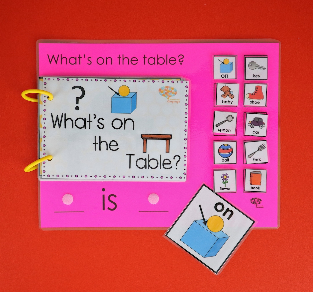 What's on the Table Interactive Book for Preposition ON - Etsy