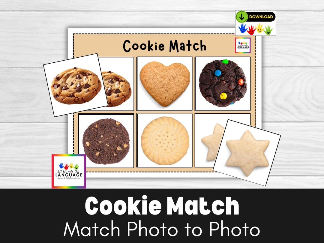 Cookie Matching Activity, Match Photographs of Delicious Cookies ...