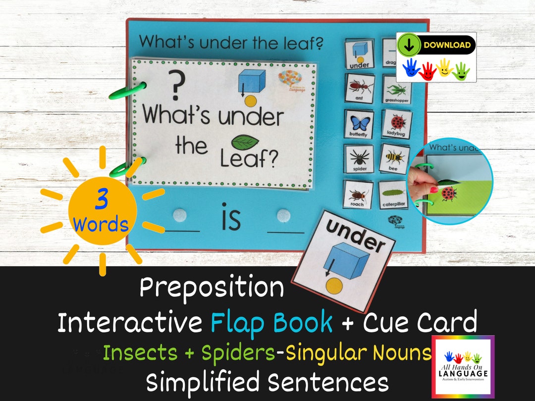 What's Under the Leaf Interactive Flap Book for Preposition UNDER ...