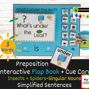 What's Under the Leaf Interactive Flap Book for Preposition UNDER ...