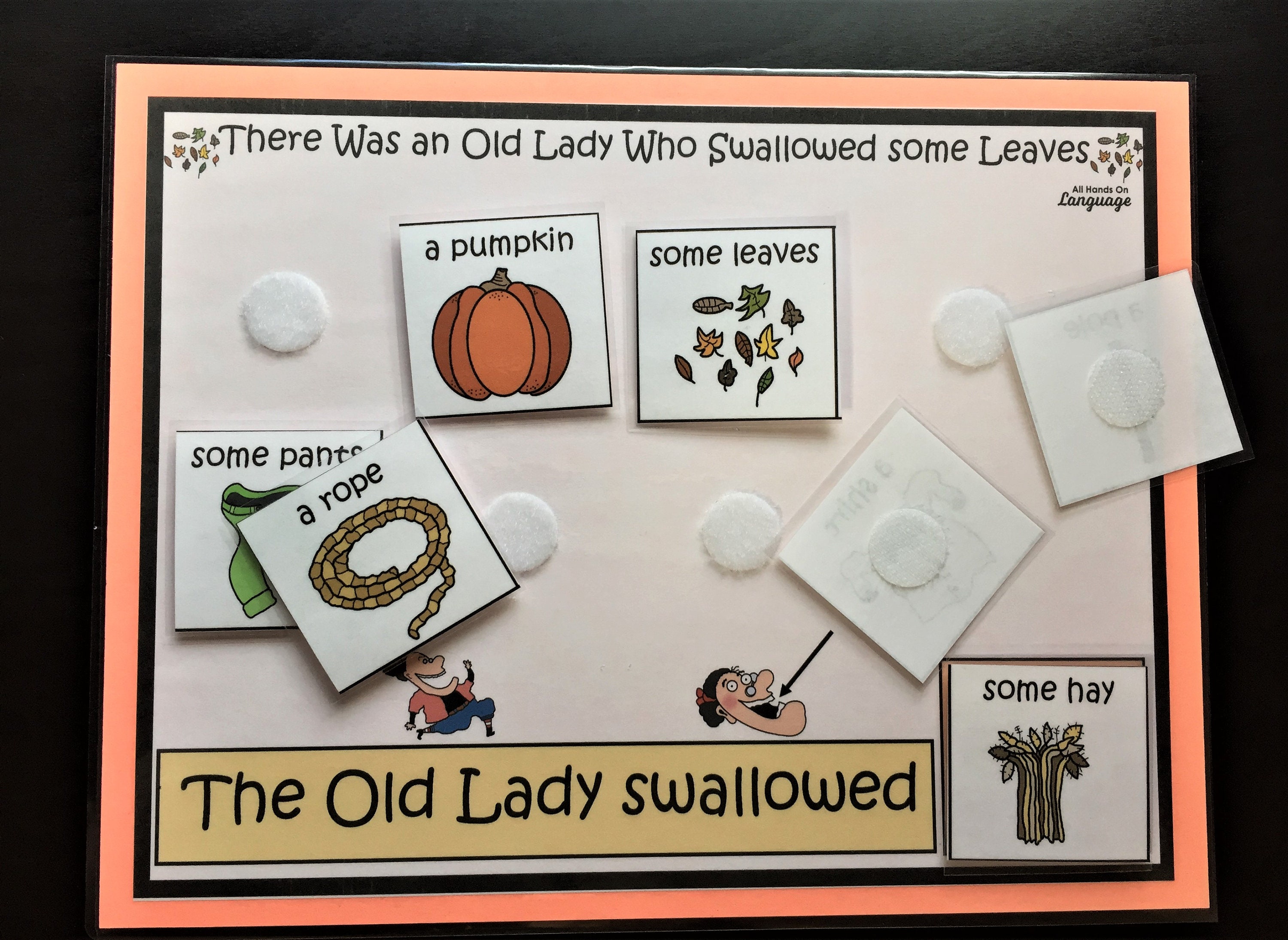 Old Lady Who Swallowed Some Leaves Story Companion Activities - Etsy