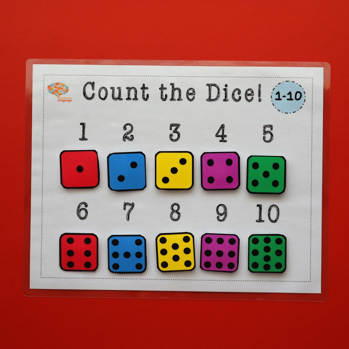 Dice Numbers 1-10 Count and Match Activity Count Dots and - Etsy