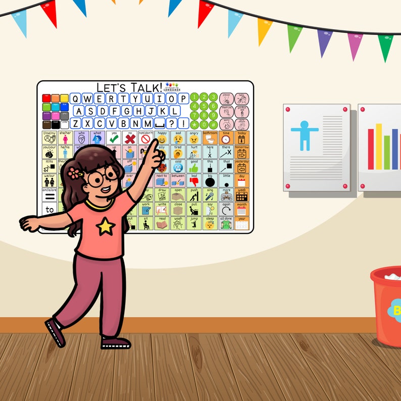 Communication Board Wall Poster Let's Talk 150 Messages - Etsy UK