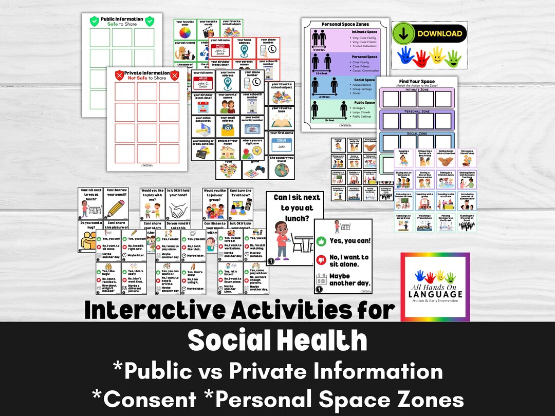Special Education Social Health Unit Interactive Support Activities ...