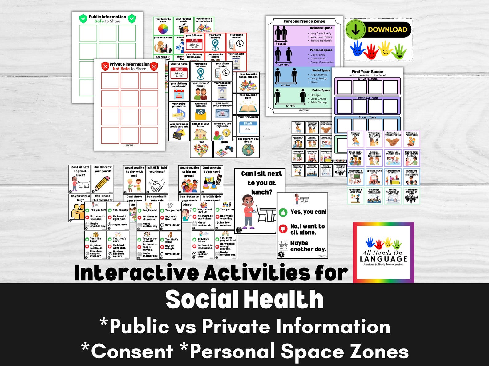 Special Education Social Skills Unit: Consent, Personal Space Support ...