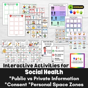 Special Education Social Health Unit Interactive Support Activities ...