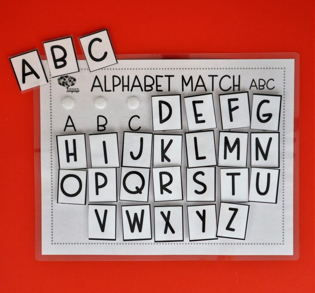 Upper Case Alphabet Matching Activity, Reduced Visual Stimuli, Autism ...