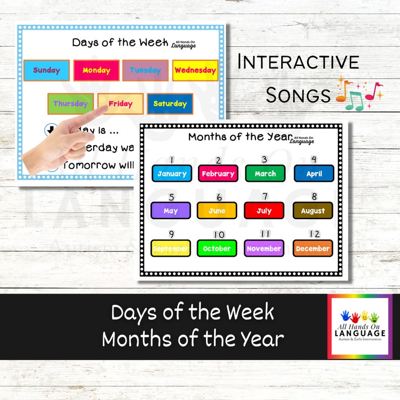 Preschool Songbook 10 Preschool Song Visuals to Point to and - Etsy