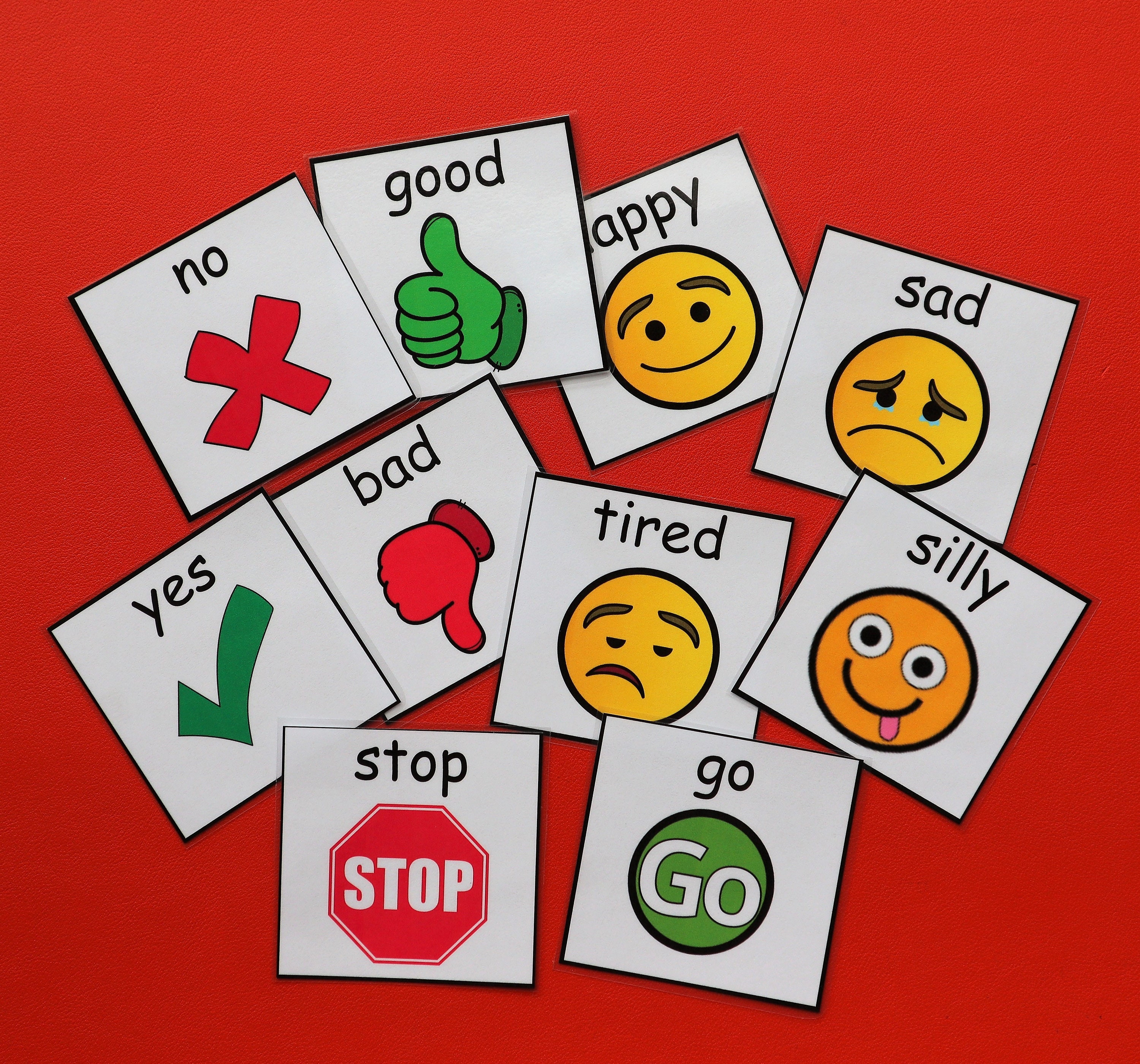 Core Vocabulary Cue Cards: 48 Messages, AAC Aided-language (PDF ...