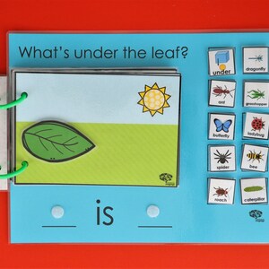 What's Under the Leaf? Interactive Flap Book for Preposition UNDER ...