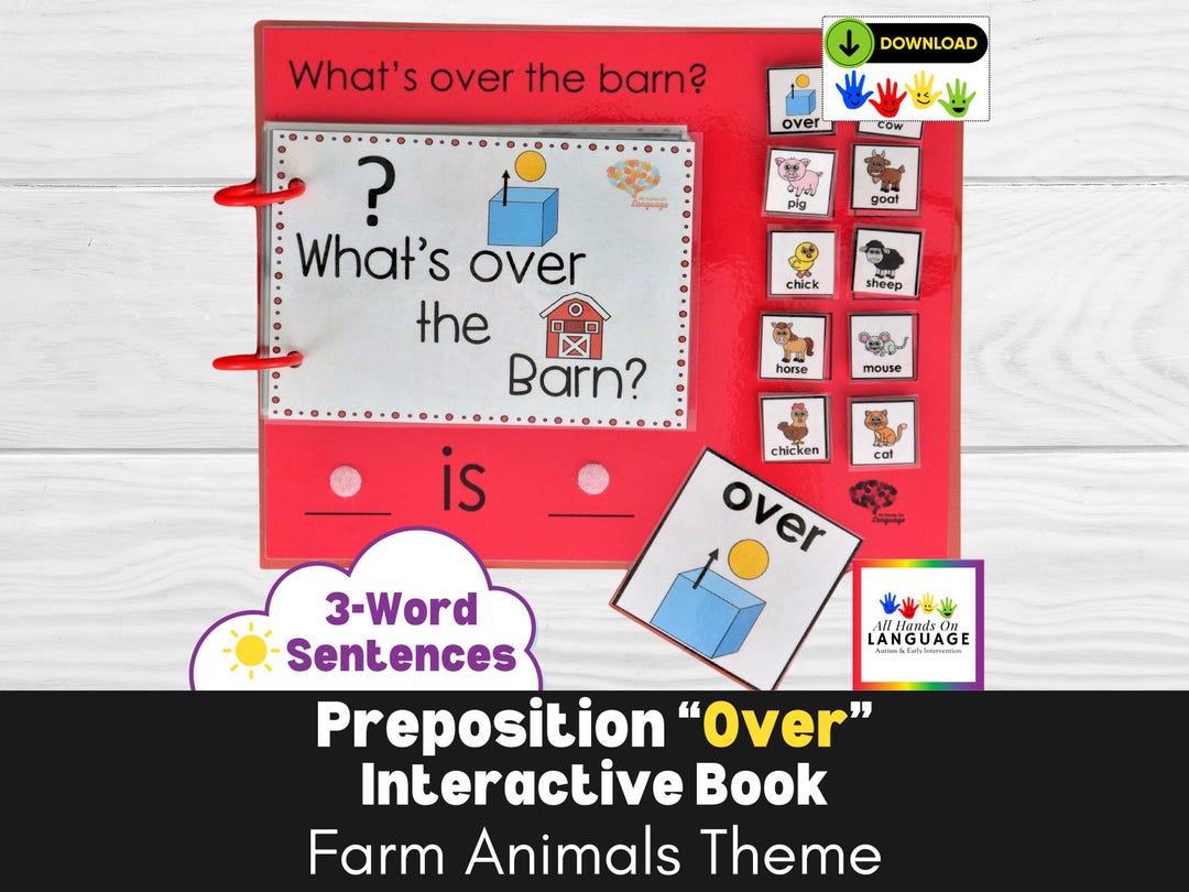 What's Over the Barn? Interactive Book for Preposition OVER ...