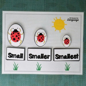 Small Smaller Smallest Ladybug Matching Activity Put the - Etsy