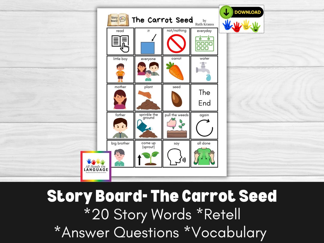 Story Board for the Carrot Seed – Communication Support for ...