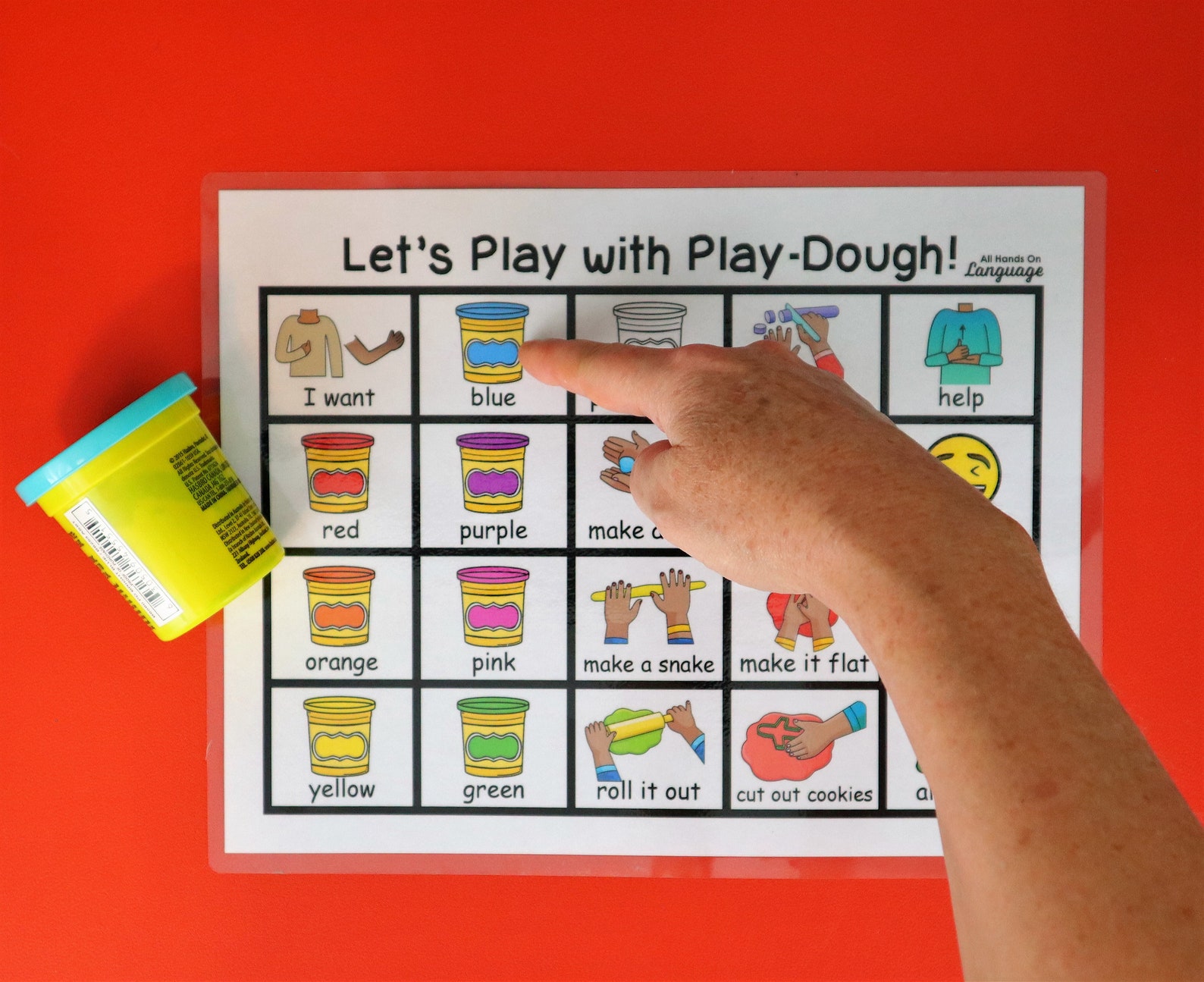 Play Dough Communication Board Aided Language AAC ASL Non - Etsy